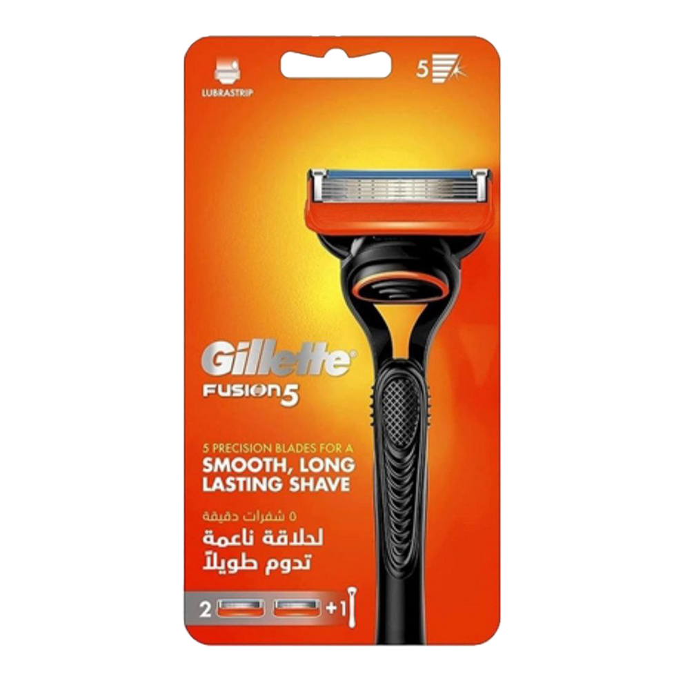Gillette Fusion 5 Razor Handle With 2 Extra Blade - Beirut Free Zone